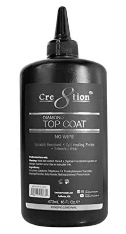 Amazon.com: Cre8tion - Diamond Soak Off Gel - No Wipe Top Coat 16oz Refill : Beauty & Personal Care