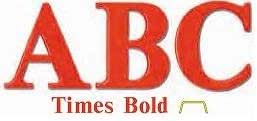 Amazon.com: Gemini Formed Plastic Times Bold Medium Serif Sign Letter ...