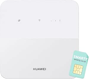 Huawei B320 300Mbps Wireless 4G+LTE Low-Cost WiFi Router, Micro SIM Slot Unlocked, Connect 32 ...
