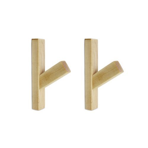 Amazon.com: Maple Coat Hook with Hidden Mounting System (PAIR) : Home ...