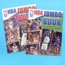 Lot of 2 NBA Jumbo Coloring And Activity Books (Includes Games, Mazes ...
