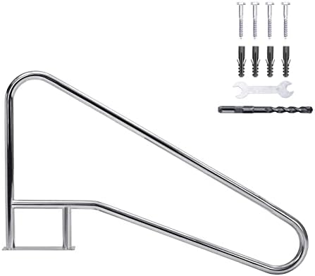 Amazon.com: Pool Rail 55"x 32", Pool Handrail for Inground Pool 304 ...