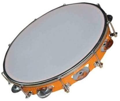 Musical instrument khanjari | tamburine | daphali | kids toy (yellow ...