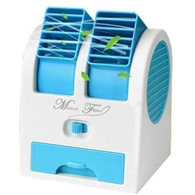 Trend Route Mini Fan Air Cooler with Water Tray Portable Desktop Dual ...