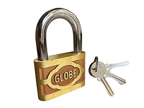 Globe Original Hardened Pure Brass Locks (Pack of 1) 2.5 Inch(60mm ...