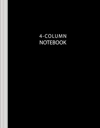 4-Column Notebook: 110 Lined Pages With 4 Column Template | 7" x 9 ...