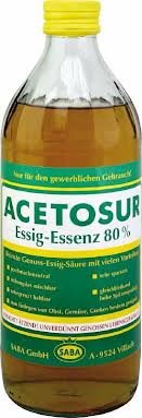 Essig Essenz 80% dunkel 1L Flasche Essig-Säure : Amazon.de ...