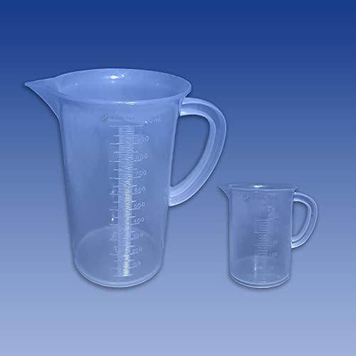 AANIJ® Plastic Transparent Measuring Mug 250 ml for Kitchen Cooking Jug ...