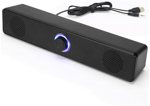 Jectse USB Computer Speakers, HiFi Sound Desktop Sound Bar, Gaming Mini ...