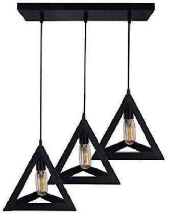 Buy Diktmark Black 3 Lights Triangle Cluster Chandelier Ceiling Hanging ...