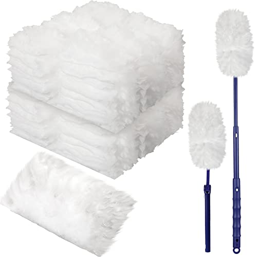 100 Pieces Duster Refills Kits Disposable Replacement with 2 Handle ...