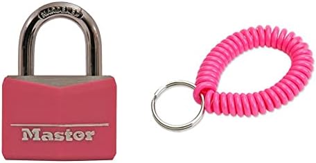 Master Lock 146D Covered Aluminum Keyed Padlock, 1-9/16 inches, Pink ...
