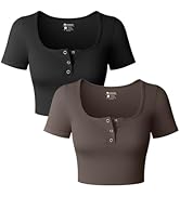 OQQ Women's 2 Piece Tank Tops Crew Neck Sleeveless Basic Stretch ...