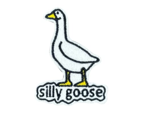 Amazon.com: Silly Goose Felt Embroidered Cute Funny Iron On Patch (1 ...