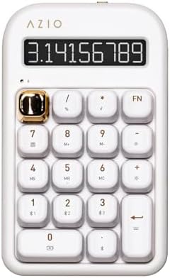 Amazon.com: AZIO IZO Wireless Mechanical Calculator & Number Pad (White ...