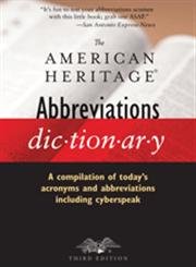 Amazon.com: The American Heritage Abbreviations Dictionary ...