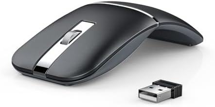 Amazon.com: Foldable Arc Wireless Mouse with USB Receiver, Bluetooth 2 ...