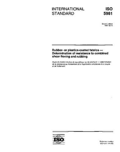 ISO 5981:1997, Rubber- or plastics-coated fabrics - Determination of ...