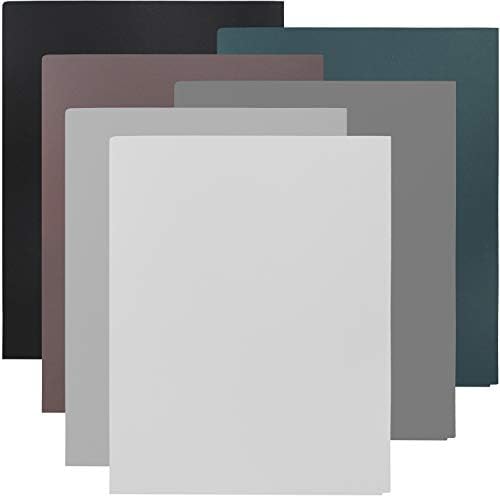 Youngever 12 Plastic Pack Pocket Folders - Heavy Duty Plastic 2 Pocket ...