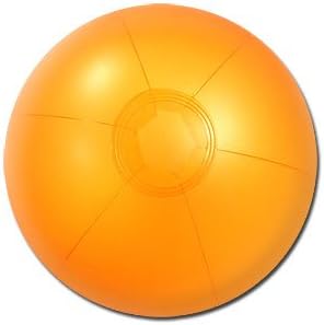 Amazon.com: 12-Inch Deflated Size Opaque Orange Beach Ball - Inflatable ...