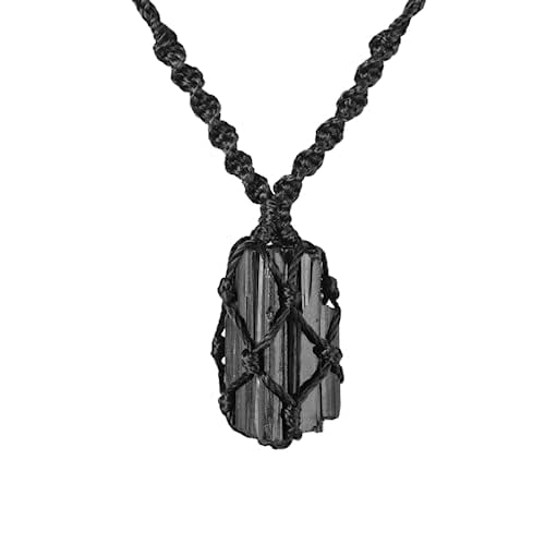 Amazon.com: Real Black Tourmaline crystal necklace jewelry for ...