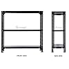 FIT-RIGHT Slotted Angles Racks 900MM (36") HT X 600MM(24") Wide X 375MM ...