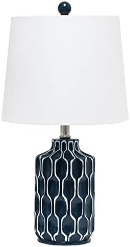 Elegant Designs LT3306-BLU Blue and White Patterned Table Lamp - Amazon.com