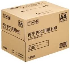 Amazon.co.jp: 【まとめ買い】王子製紙 再生PPC用紙100 A4 1セット（500枚×10冊／5000枚） ds-1100540 : 文房具・オフィス用品
