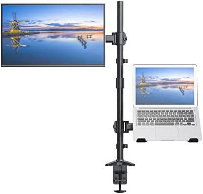 SHOPPINGALL Extra Tall Dual Monitor & Laptop Mount Stand with 31.5 inch ...