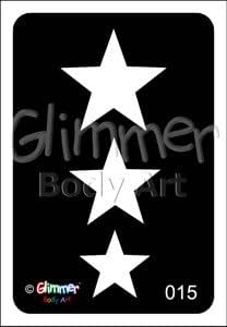 Amazon.com : GBA Stencil Pack-05 BG-15 Tri Star : Body Paint Makeup ...