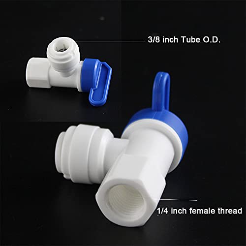 PureSec Water Storage Tank Ball Valve 3/8 inch O.D.RO Tubing x 1/4 inch ...