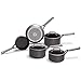 Ninja ZEROSTICK Premium 5-Piece Pan Set, Long Lasting Non-Stick, 3x Saucepans with Glass Lids ...