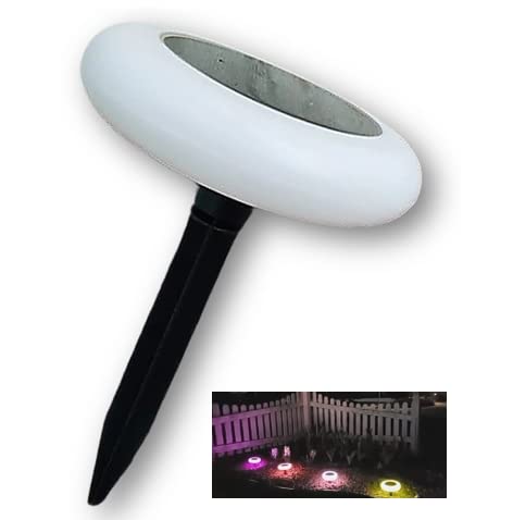 OTS LIGHTS Solar LED Outdoor Ring Garden Spot and Disk Waterproof Light ...