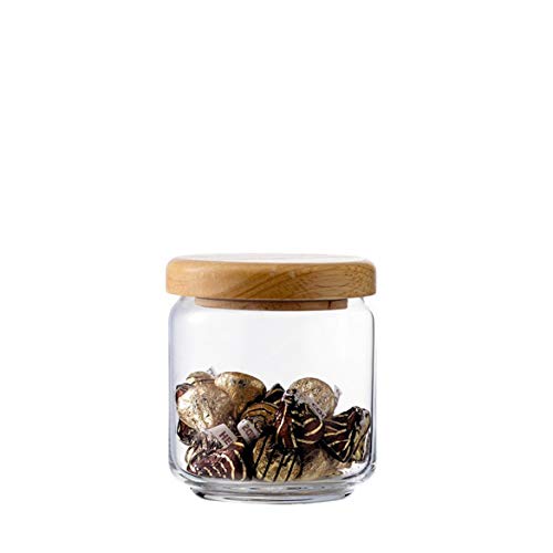 Ocean Pop Jar With Wooden Lid, 500ml, Set of 6 : Amazon.in: Home & Kitchen