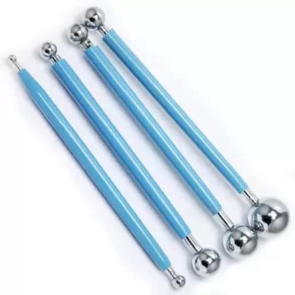 SARVOTTAM 4pcs Modeling Ball Tool Double-Ended Metal Ball for Embossing ...