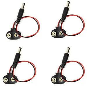 4pcs 9V Battery Snap Connector to DC Power Adapter for Arduino - Buy ...