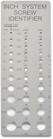 Amazon.com: Ruelle Screw Chek'r SAE/Inch - Size Gauge No. 1-5/16 - 1/8 ...