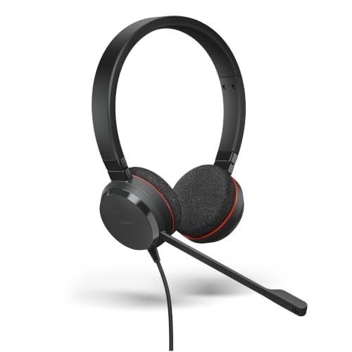 Jabra Evolve 20 Stereo Headset with noice canceling mic, Connect to ...