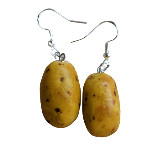 Amazon.com: Handmade Realistic Potato Dangle Earrings Polymer Clay Mini ...