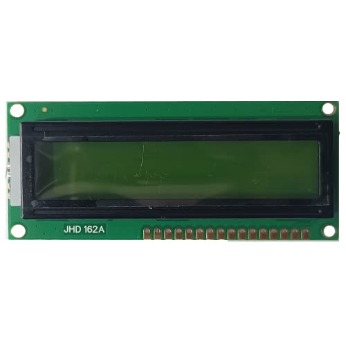 LCD 16x2 Alphanumeric Character Display Module (JHD162A) - 16 Pin Green/Yellow Backlight for ...