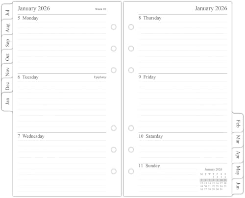 Filofax A5 Minimal week on two pages 5 language 2026 diary 26-68590 ...