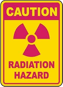 SAFETY SIGN STICKER | CAUTION REDIATION HAZARD | 584 MM X 381 MM ...
