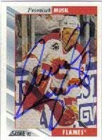 Frantisek Musil Calgary Flames 1992 Score Autographed Card. This item ...
