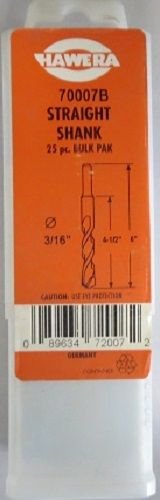 Hawera 70007B Straight Shank 3/16 X 4-1/2 X 6 25pcs Bulk packaged ...