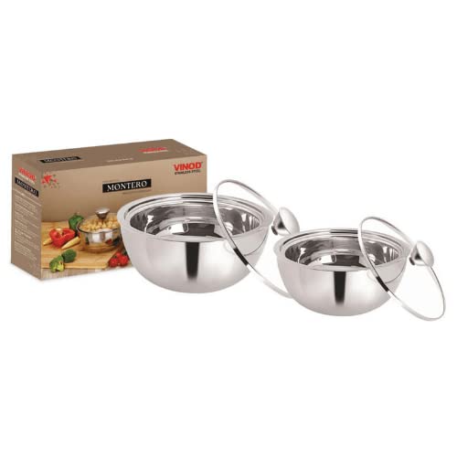 Buy Vinod Stainless Steel Montero Insulated Casserole with Glass Lid ...