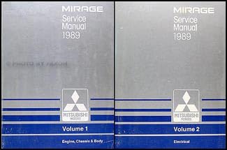 1989 Mitsubishi Mirage Repair Shop Manual Set Original: Mitsubishi ...