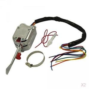 2x Chrome Universal 12v Street Rod Turn Signal Switch For Ford Buick ...