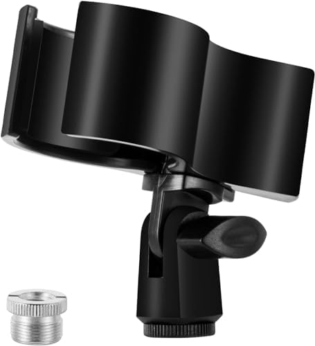 Amazon.com: Black Adjustable Microphone Holder Clip, Plastic Spring Mic ...