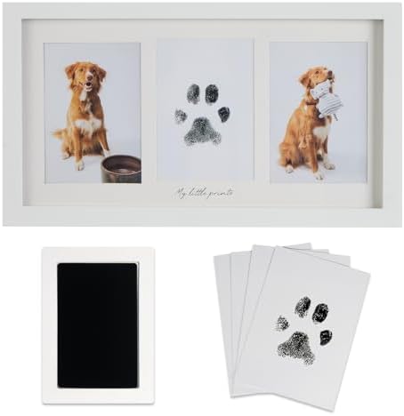 Pet Memorial Gifts for Dogs Cats, Dog Paw Print Frame Kit,Inkless Paw ...