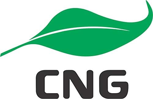 CNG Sticker -Green Leaf for Car/LMV (Size :-12 X 7 cm) UV Printed Vinyl ...